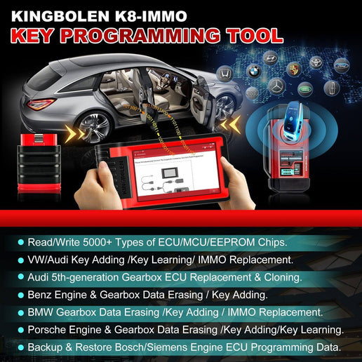 2025 KINGBOLEN K8 IMMO All System Diagnostic Key Programming Tools 24
