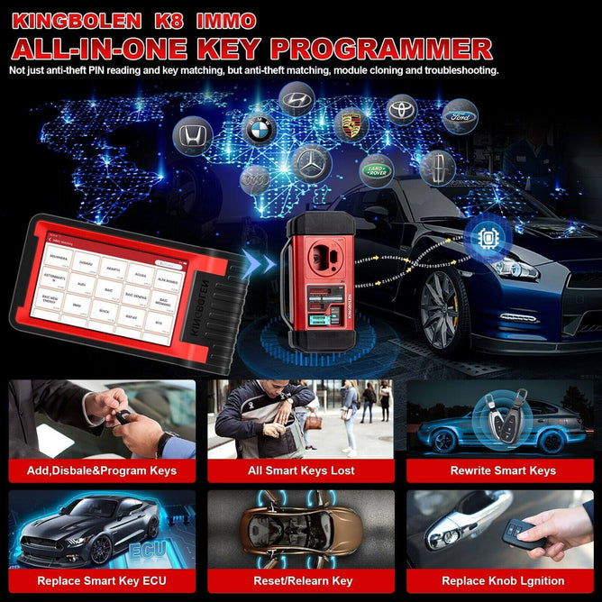 2025 KINGBOLEN K8 IMMO All System Diagnostic Key Programming Tools 24