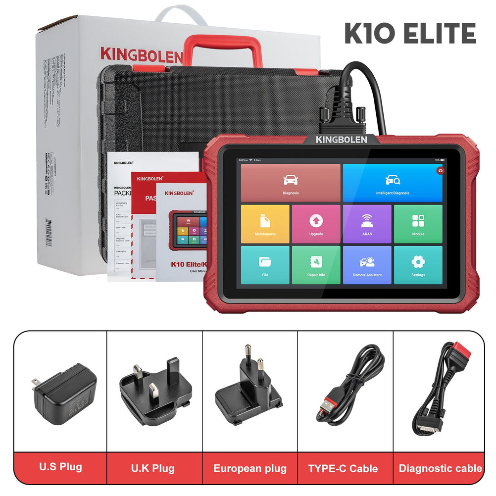 2025 Kingbolen K10 Elite CANFD&Doip Obd2 Scanner 40+ Resets All System